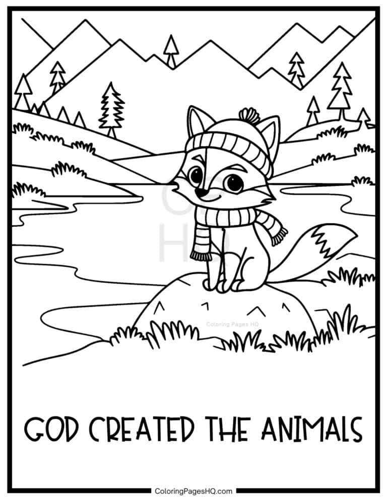 Cute God Created the Animals Coloring Pages (Free PDF Printables ...