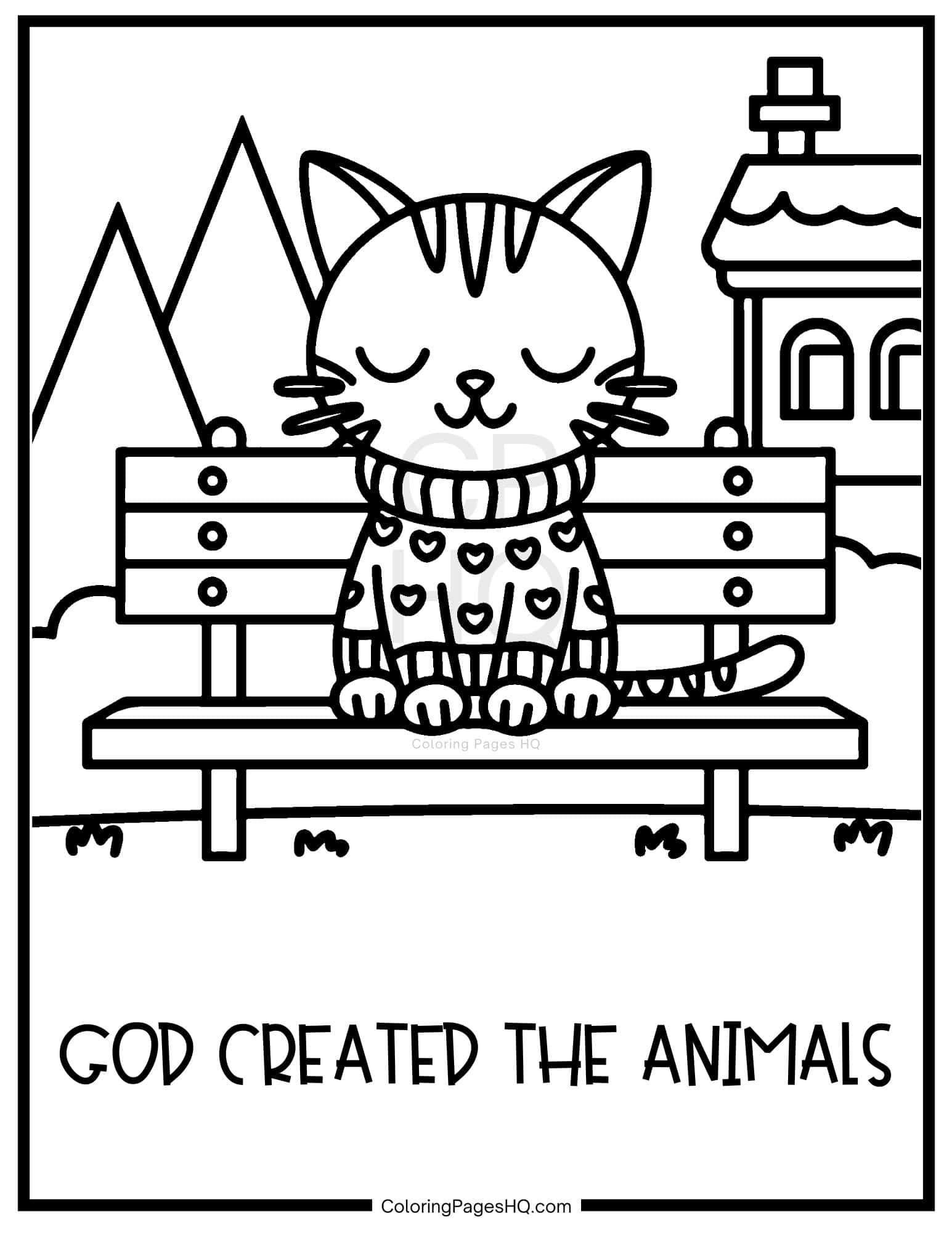 Cute God Created the Animals Coloring Pages (Free PDF Printables ...
