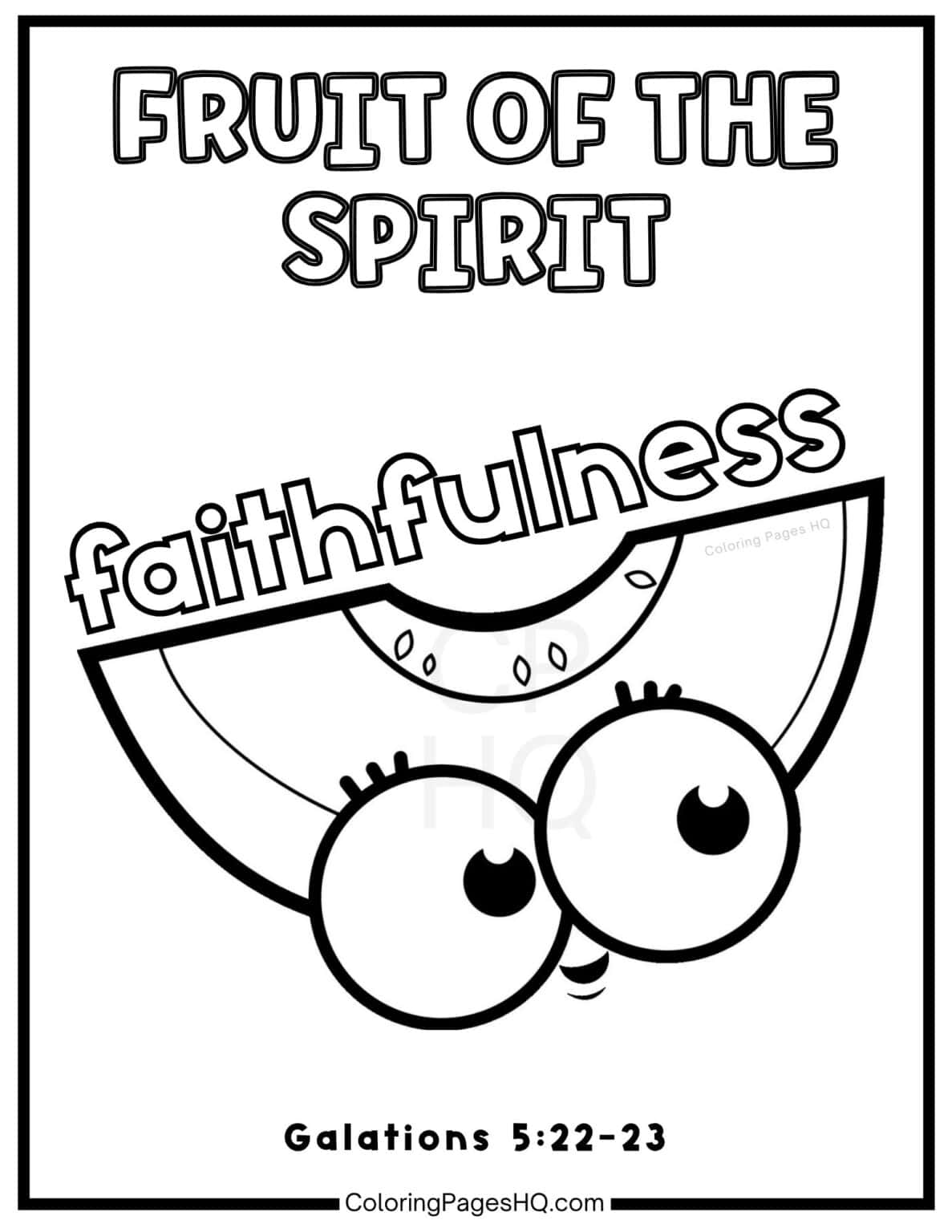 Cute Fruit of the Spirit Coloring Pages (Free PDF Printables ...