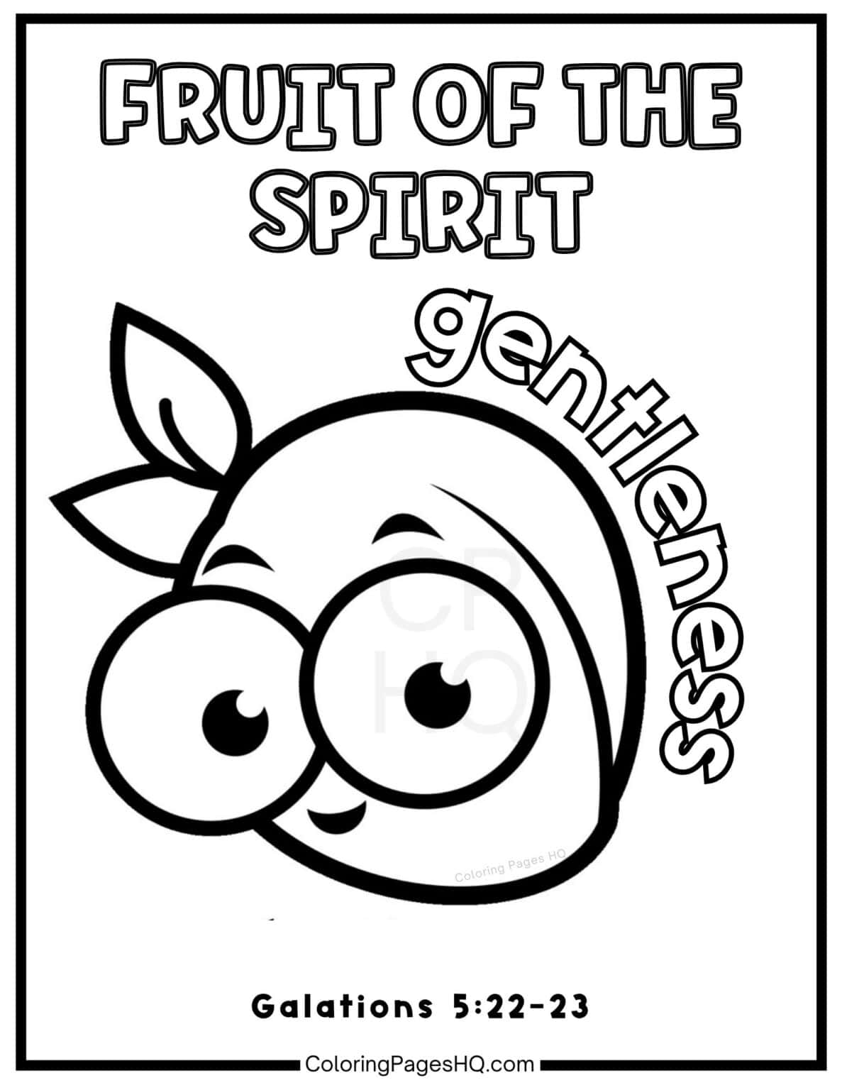 Cute Fruit of the Spirit Coloring Pages (Free PDF Printables ...