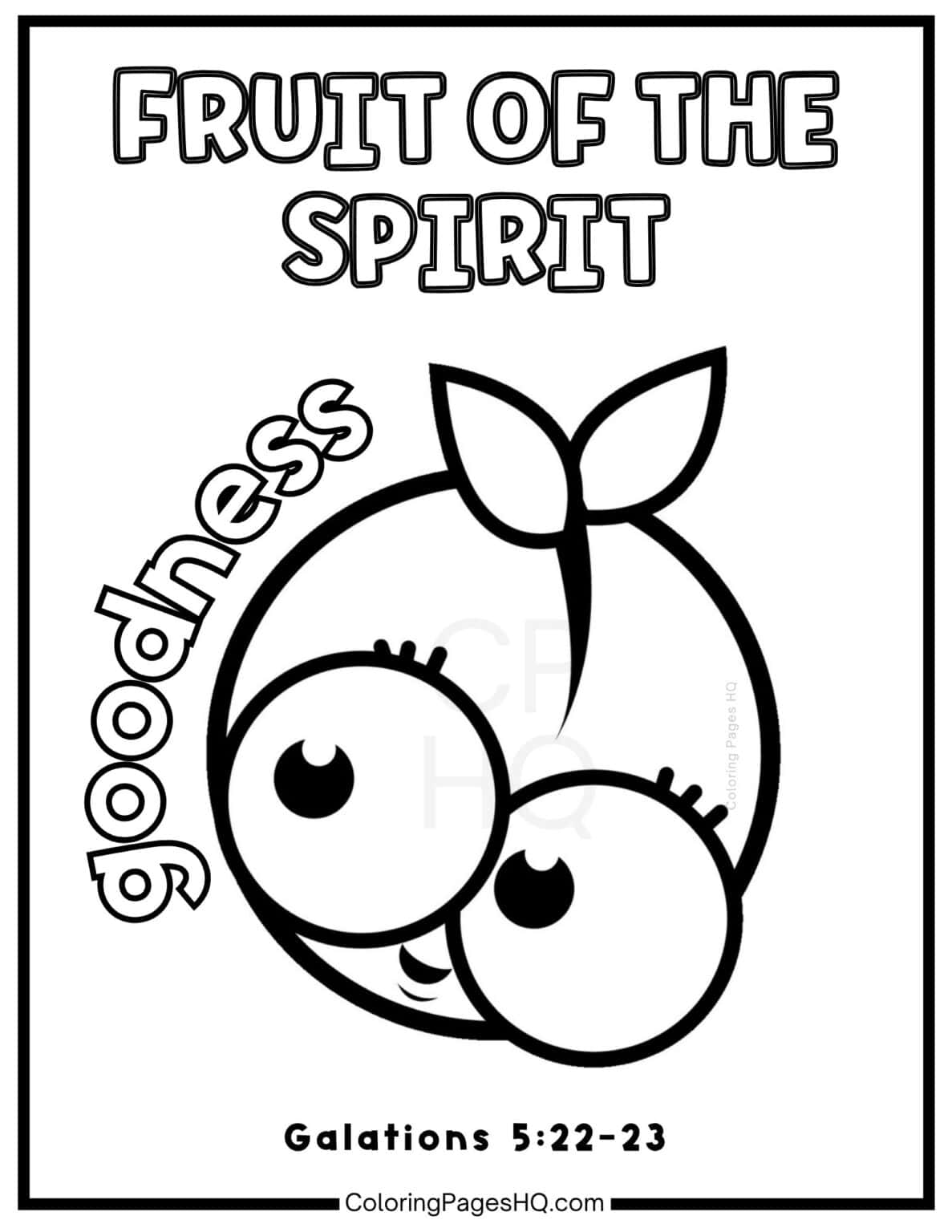 Cute Fruit of the Spirit Coloring Pages (Free PDF Printables ...