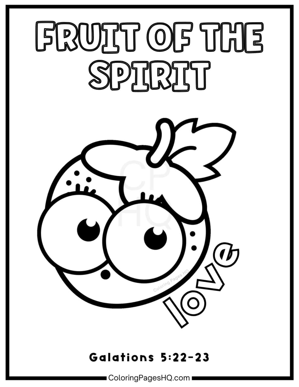 Cute Fruit of the Spirit Coloring Pages (Free PDF Printables ...