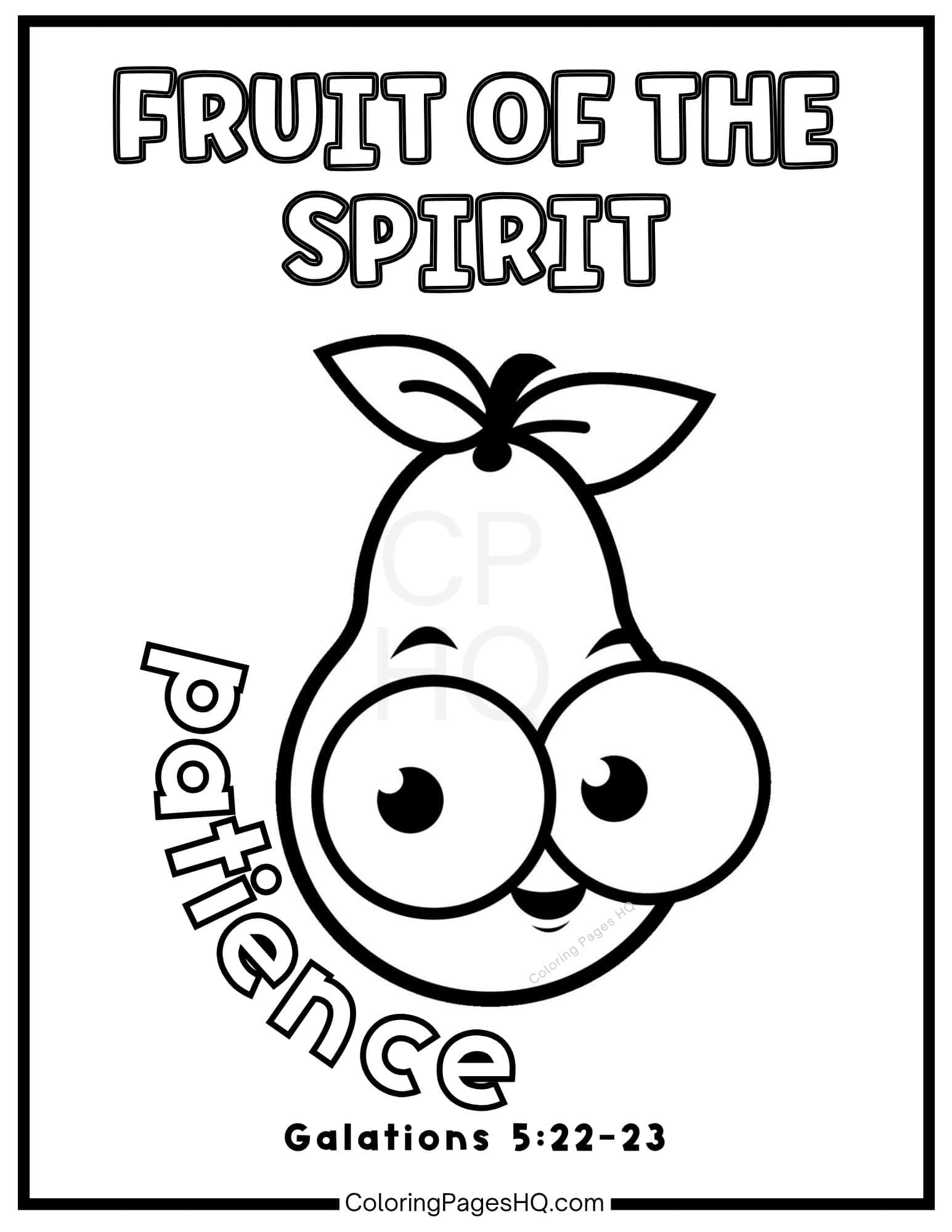 Cute Fruit of the Spirit Coloring Pages (Free PDF Printables ...