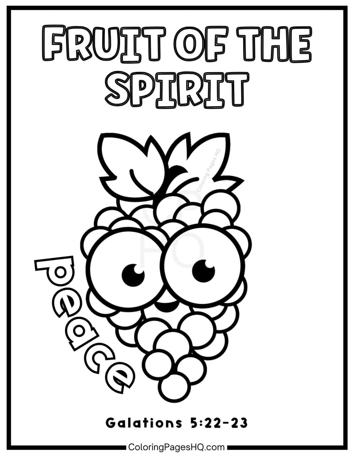 Cute Fruit of the Spirit Coloring Pages (Free PDF Printables ...