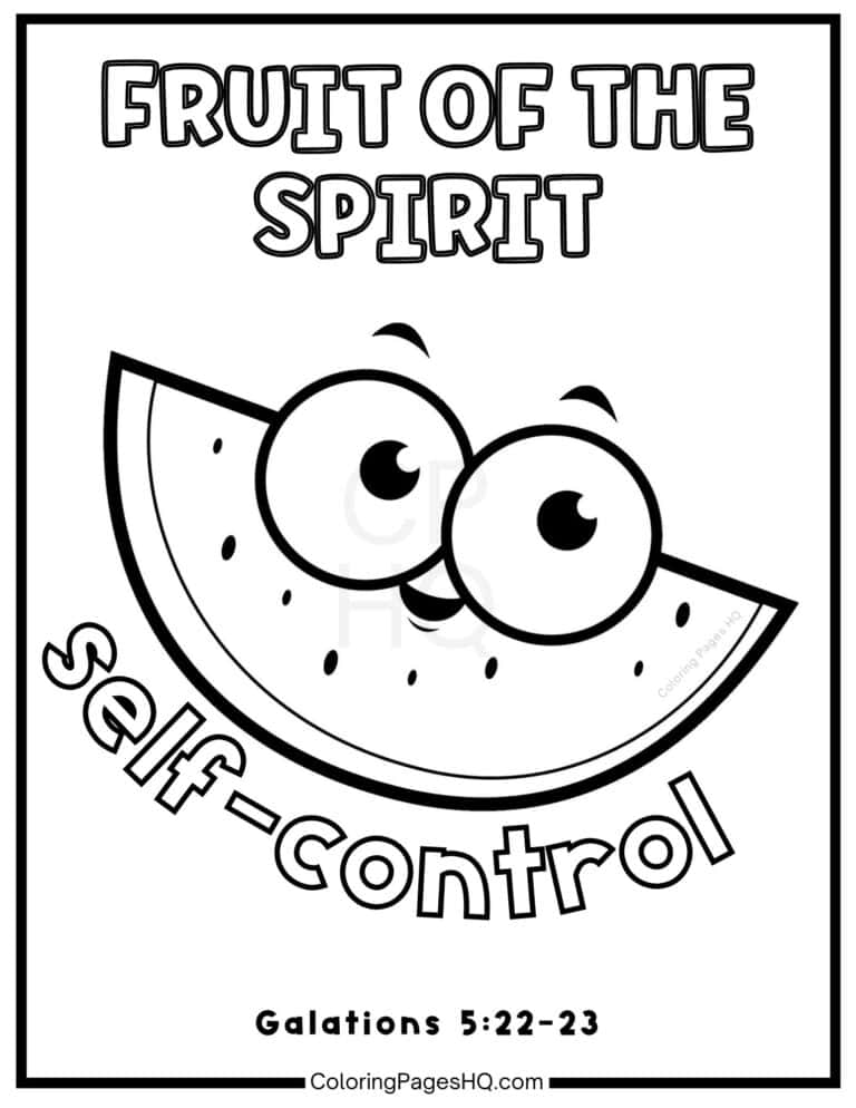 Cute Fruit of the Spirit Coloring Pages (Free PDF Printables ...