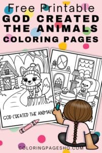 Cute God Created the Animals Coloring Pages (Free PDF Printables ...