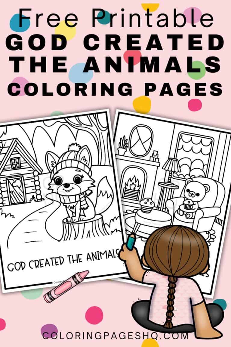 Cute God Created the Animals Coloring Pages (Free PDF Printables ...