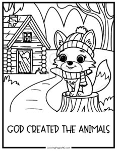 Cute God Created the Animals Coloring Pages (Free PDF Printables ...