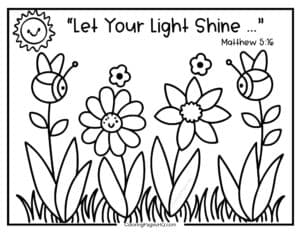 Cute Let Your Light Shine Coloring Pages (Free PDF Printables ...