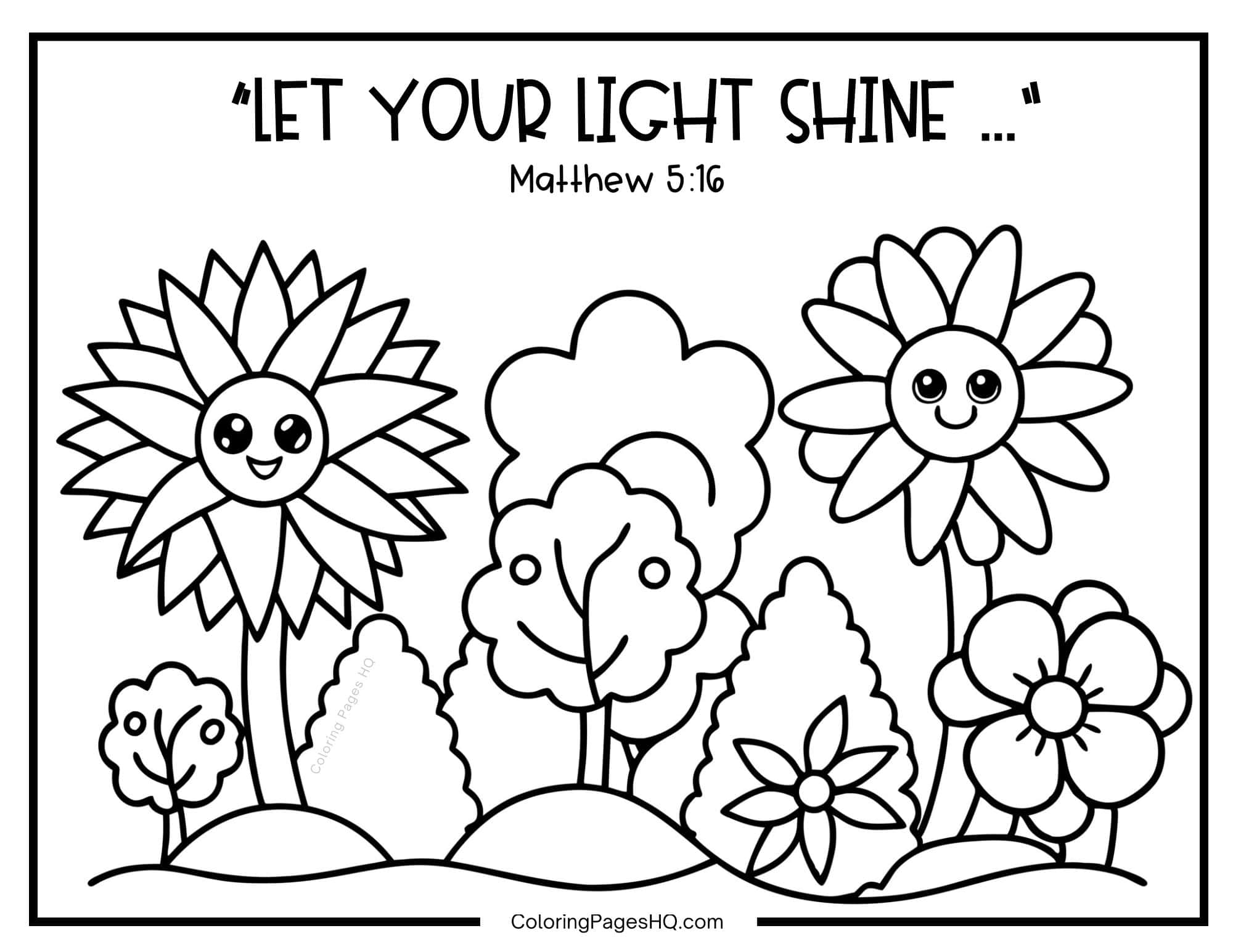 Cute Let Your Light Shine Coloring Pages (Free PDF Printables ...