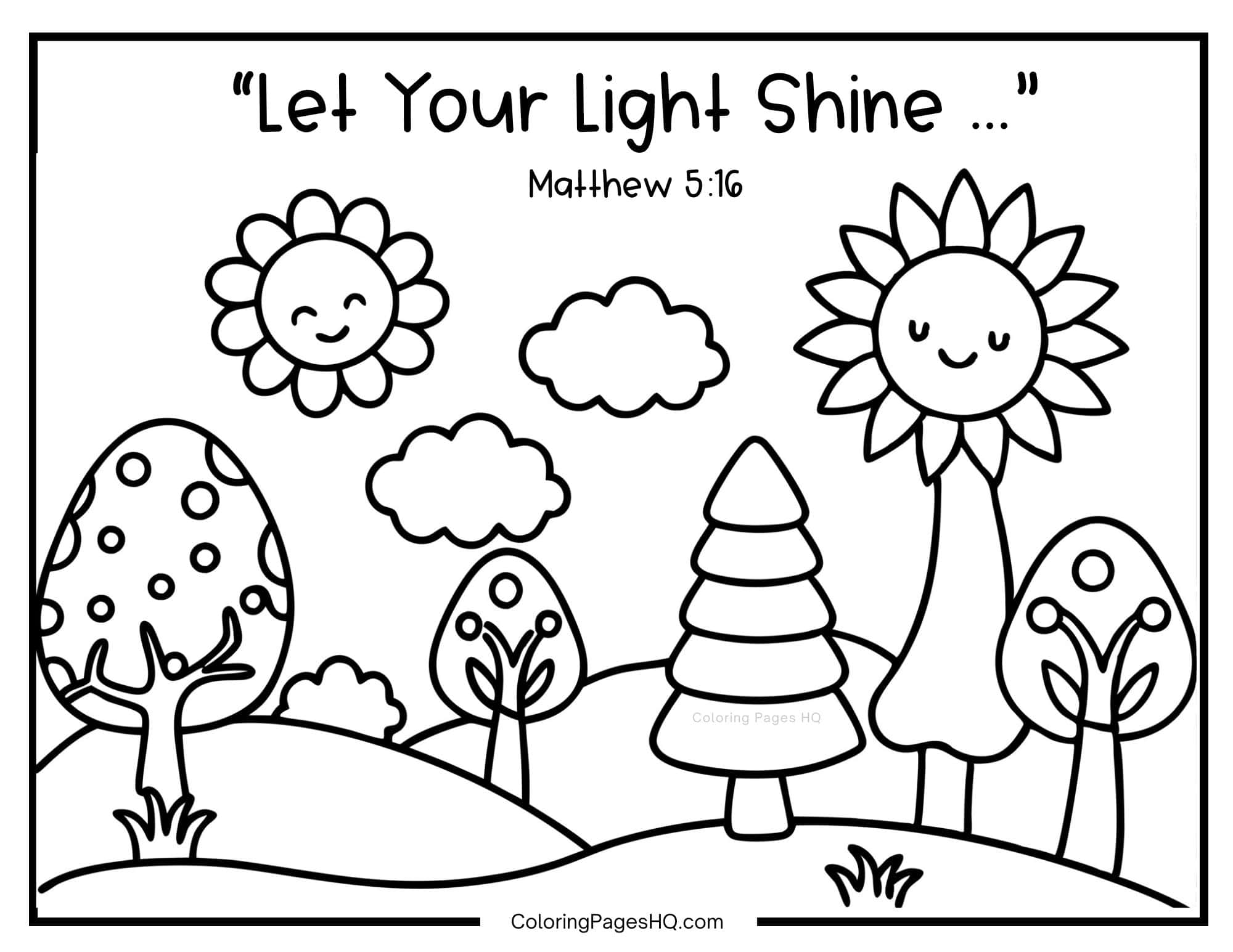 Cute Let Your Light Shine Coloring Pages (Free PDF Printables) - Coloring Pages HQ
