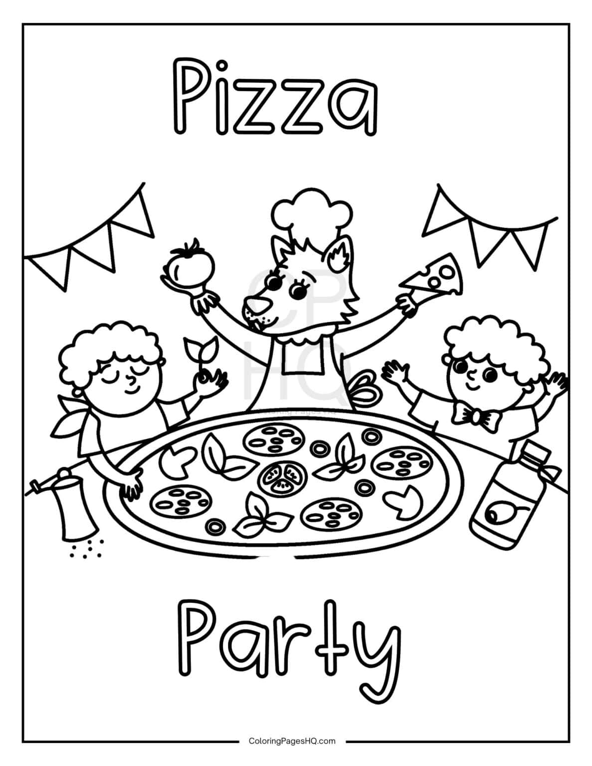 Cute Pizza Coloring Pages (Free PDF Printables) - Coloring Pages HQ
