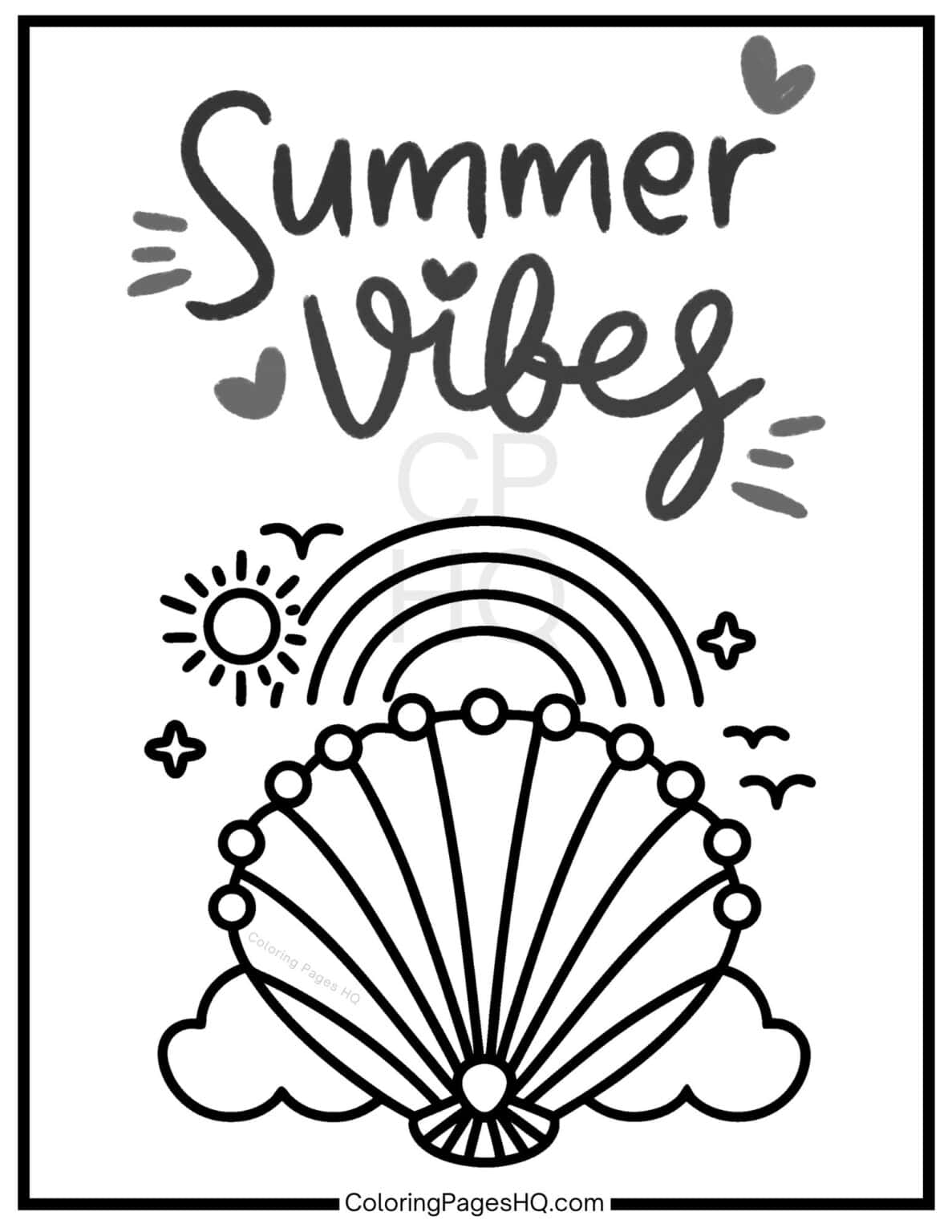 37 Easy to Color Summer Vibes Coloring Pages (Free PDF Printables ...