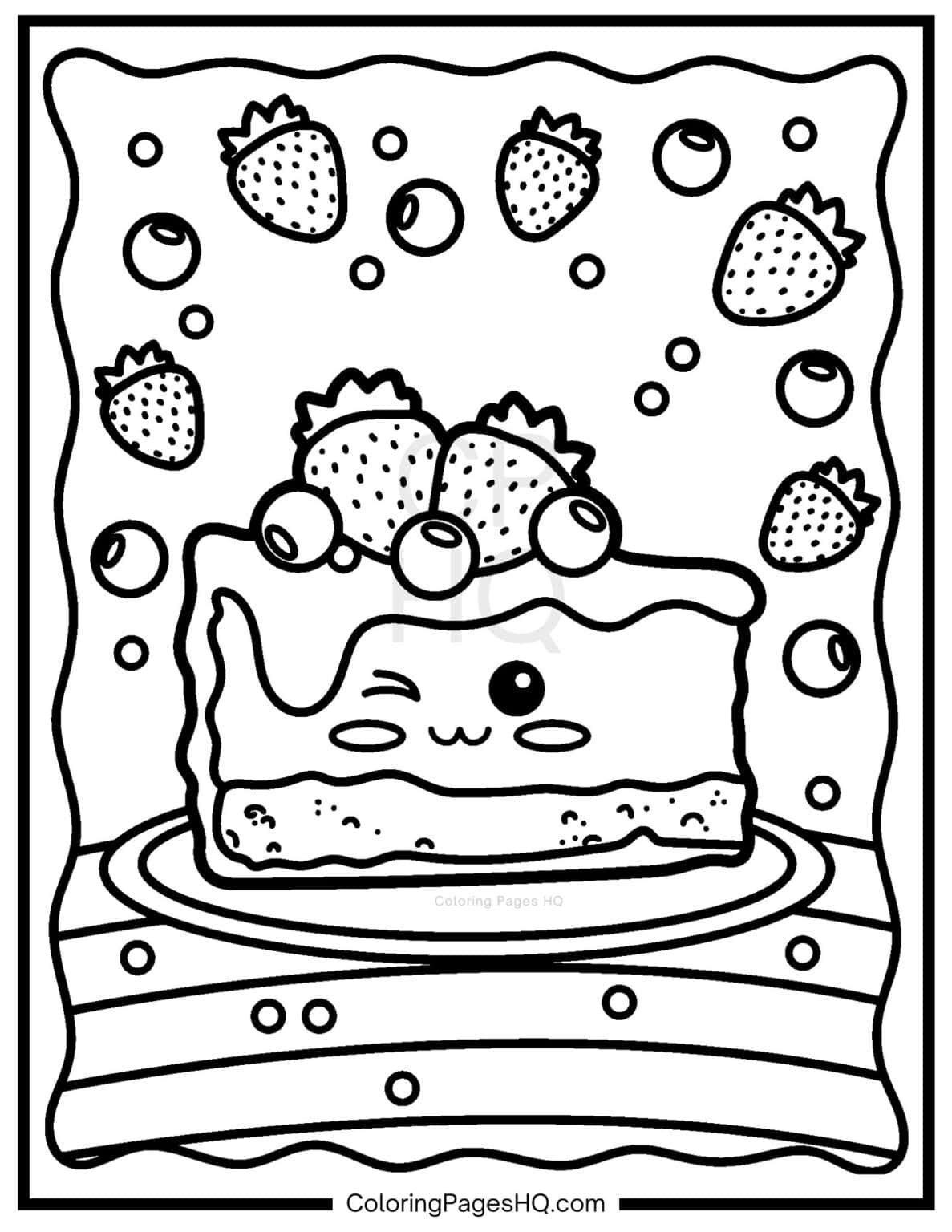 Cute Kawaii Food Coloring Pages (Free PDF Printables) - Coloring Pages HQ