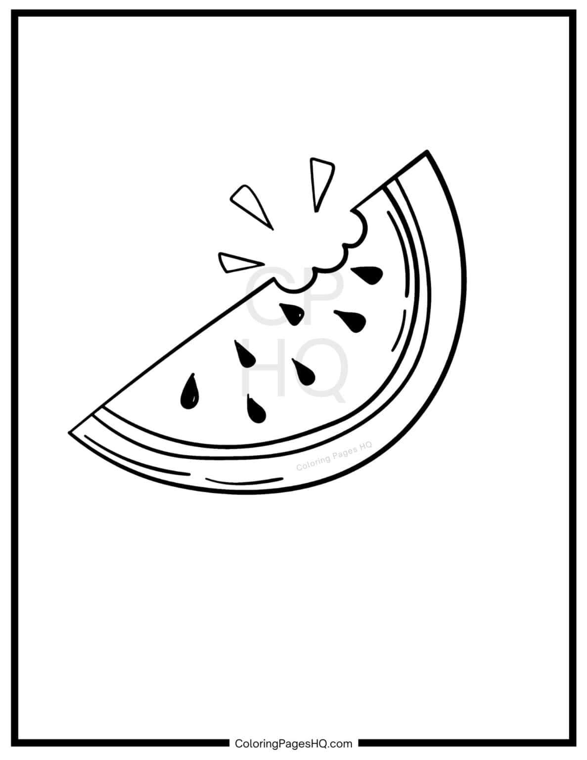 Cute Watermelon Coloring Pages (Free PDF Printables) - Coloring Pages HQ