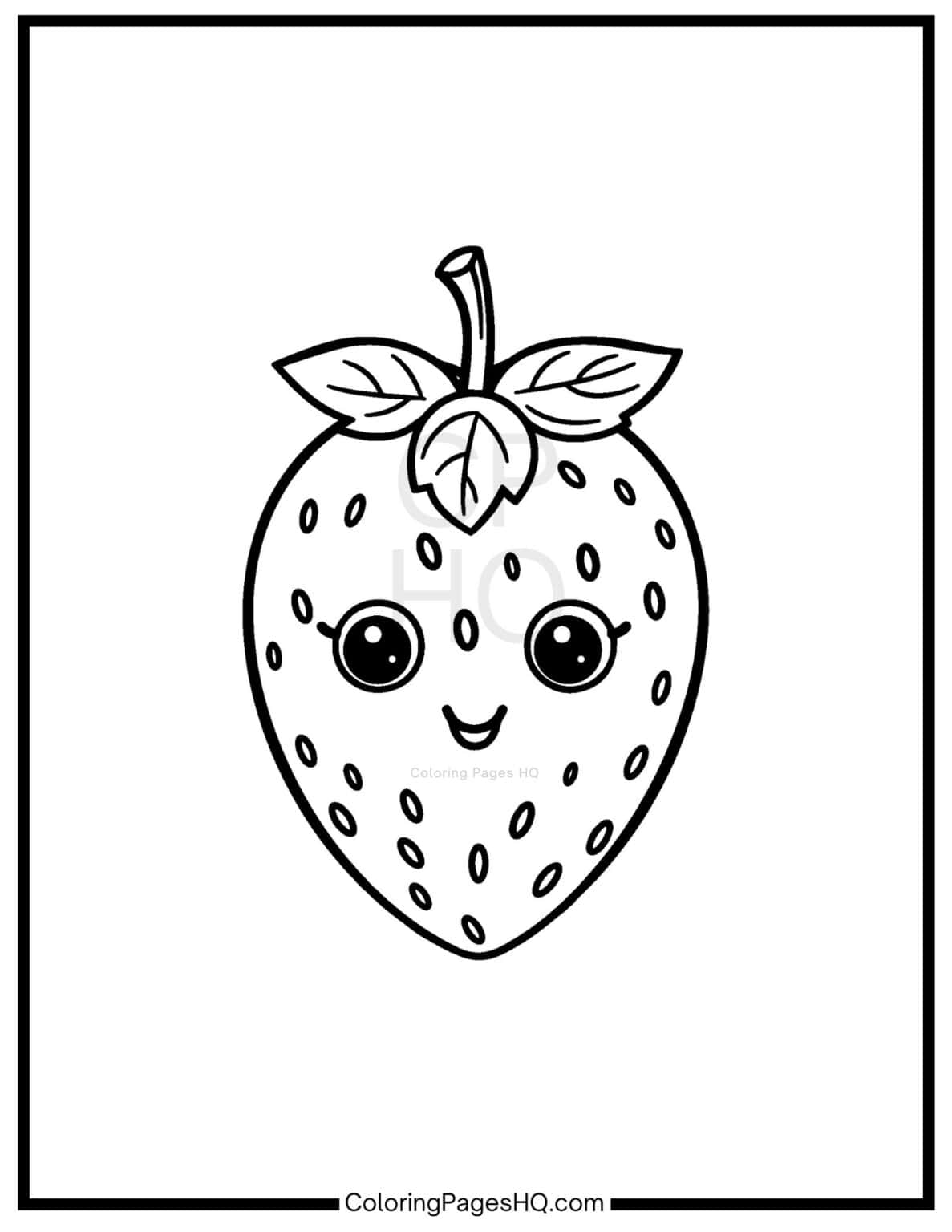 Cute Strawberry Coloring Pages (Free PDF Printables) - Coloring Pages HQ