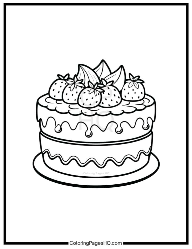 Cute Strawberry Coloring Pages (Free PDF Printables) - Coloring Pages HQ