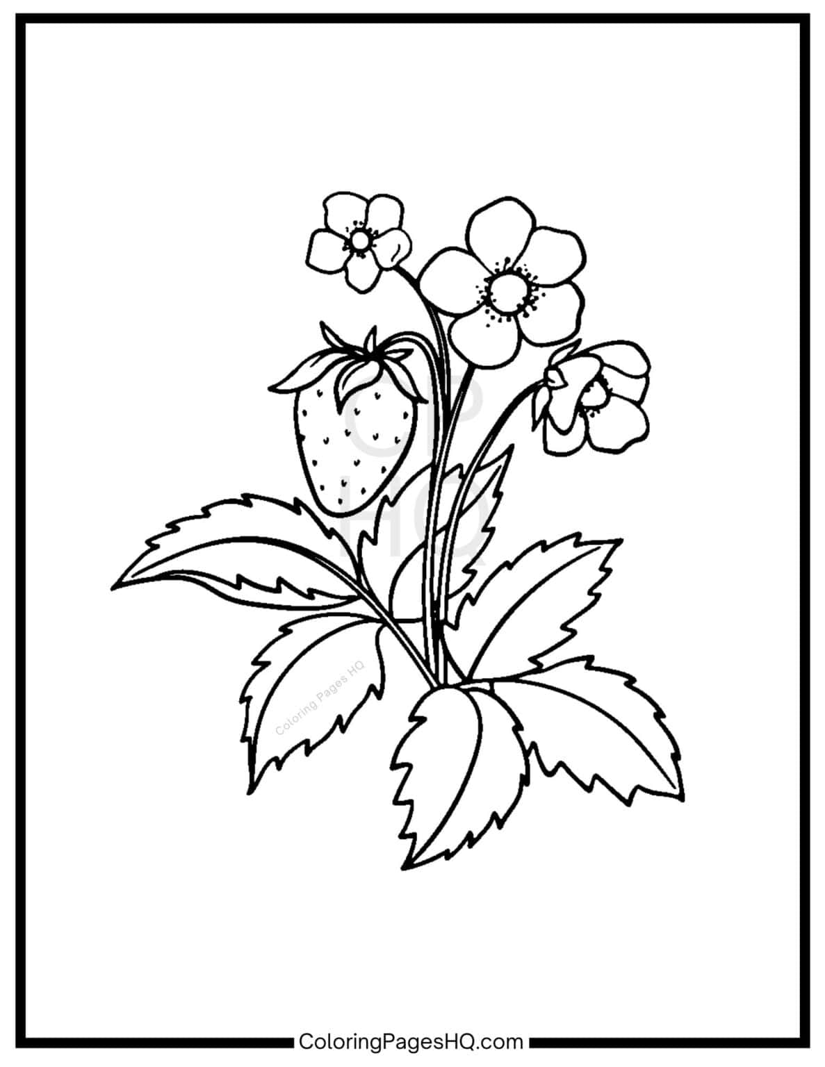 Cute Strawberry Coloring Pages (Free PDF Printables) - Coloring Pages HQ