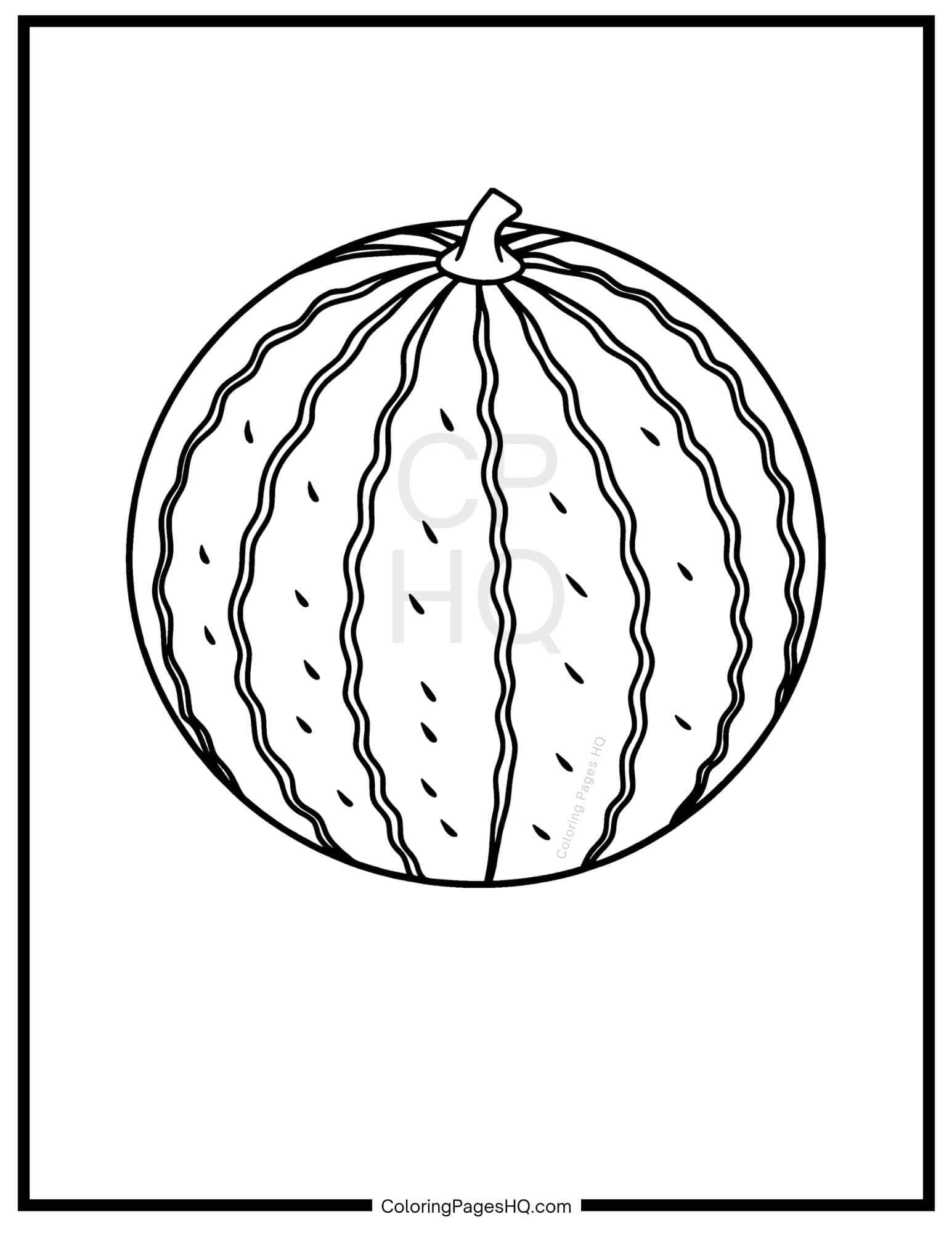 Cute Watermelon Coloring Pages (Free PDF Printables) - Coloring Pages HQ