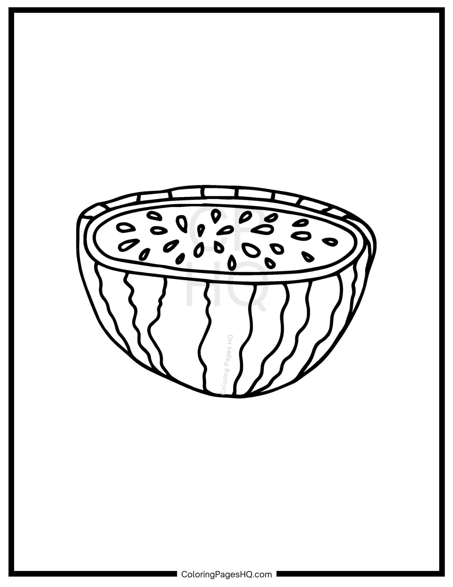 Cute Watermelon Coloring Pages (Free PDF Printables) - Coloring Pages HQ