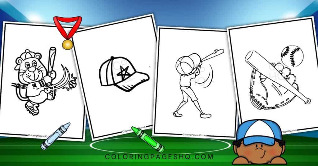 Preschool Baseball Coloring Pages (Free PDF Printables) - Coloring Pages HQ