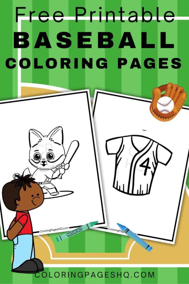 Preschool Baseball Coloring Pages (Free PDF Printables) - Coloring Pages HQ