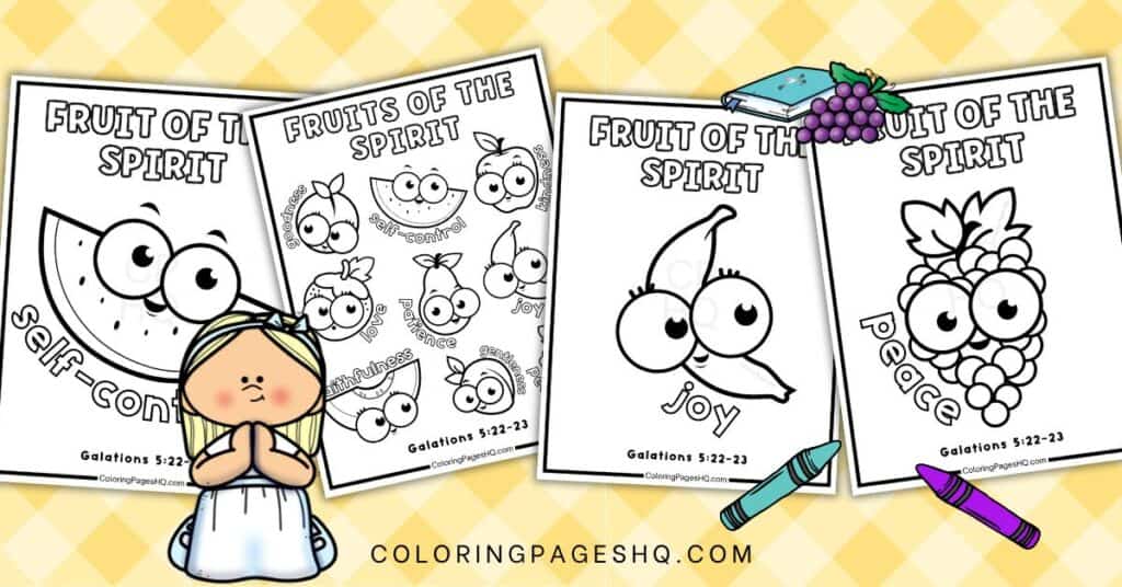 Cute Fruit of the Spirit Coloring Pages (Free PDF Printables ...