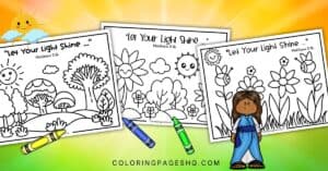 Cute Let Your Light Shine Coloring Pages (Free PDF Printables) - Coloring Pages HQ