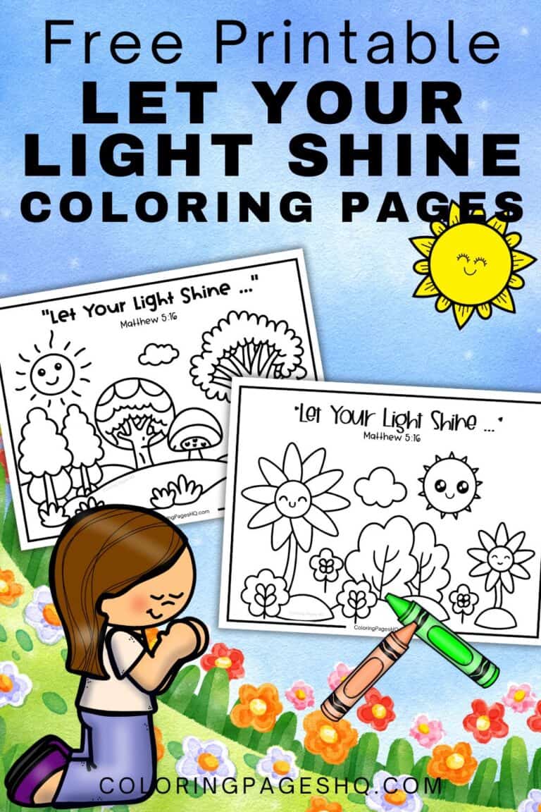 Cute Let Your Light Shine Coloring Pages (Free PDF Printables ...