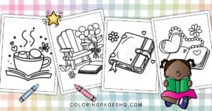 39 Cute Retro Book Coloring Pages (Free PDF Printables) - Coloring Pages HQ