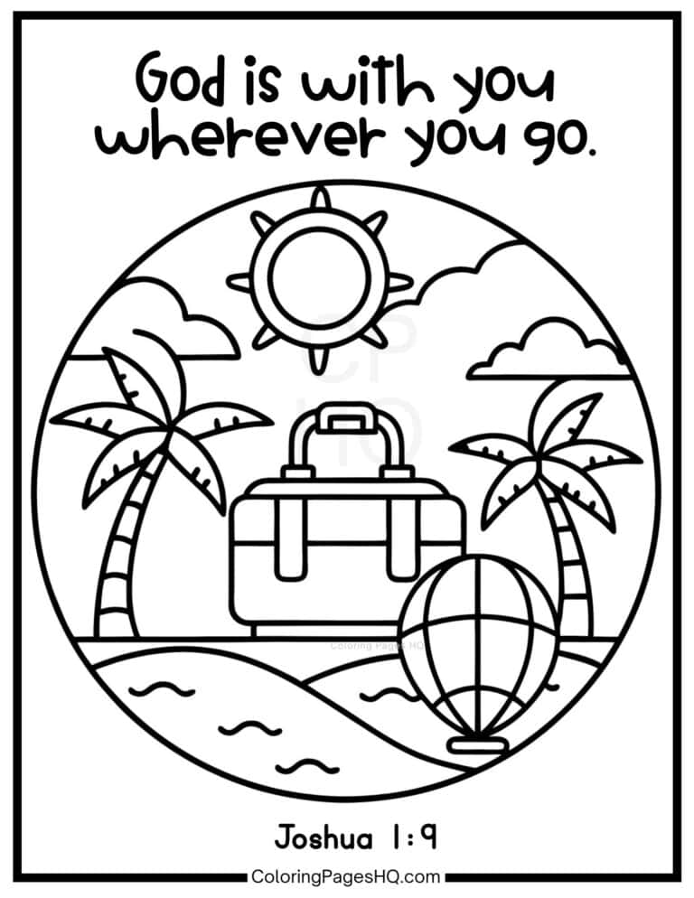 Cute God is with You Coloring Pages (Free PDF Printables) - Coloring ...