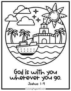 Cute God is with You Coloring Pages (Free PDF Printables) - Coloring ...