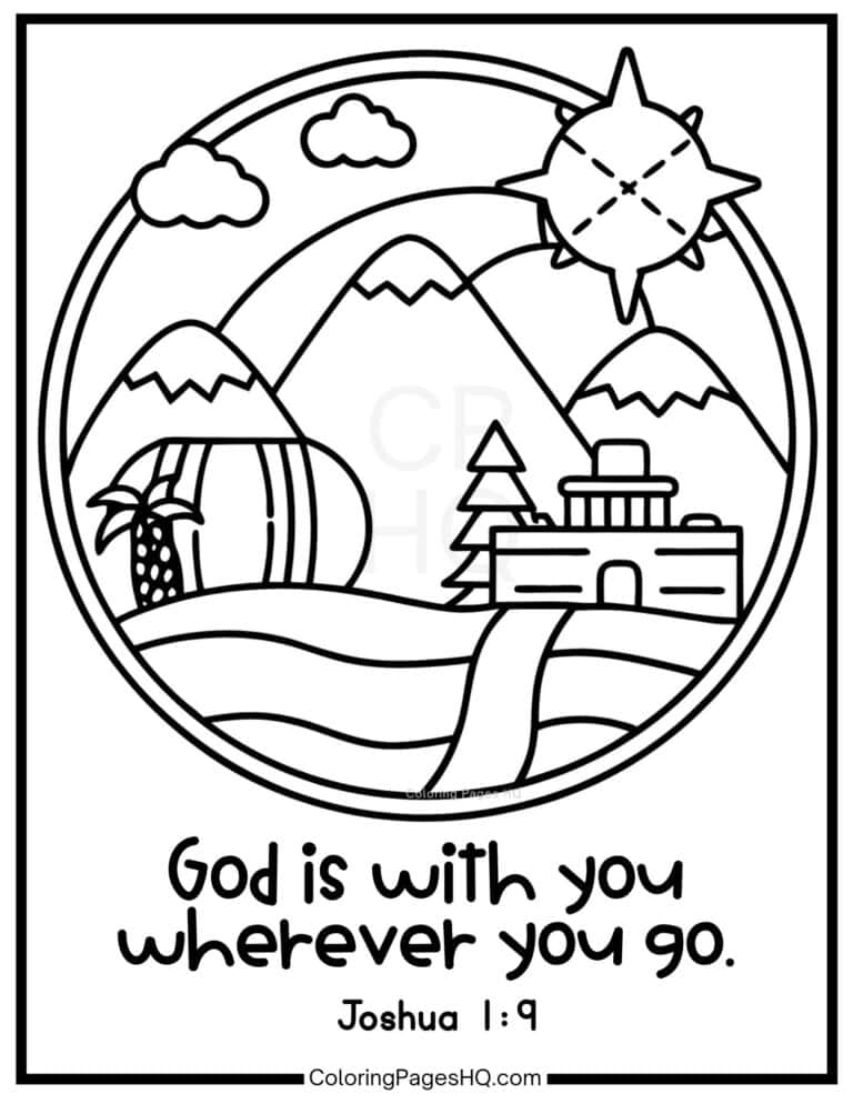 Cute God is with You Coloring Pages (Free PDF Printables) - Coloring ...