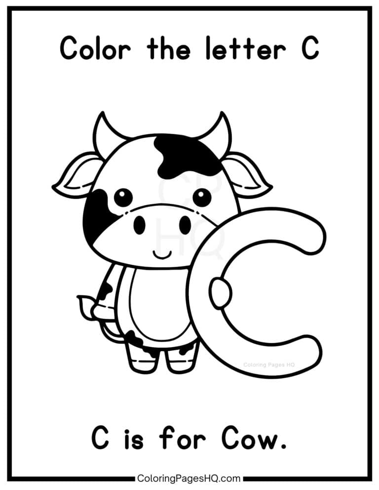 Cute Preschool Animal Alphabet Coloring Pages (Free PDF Printables ...