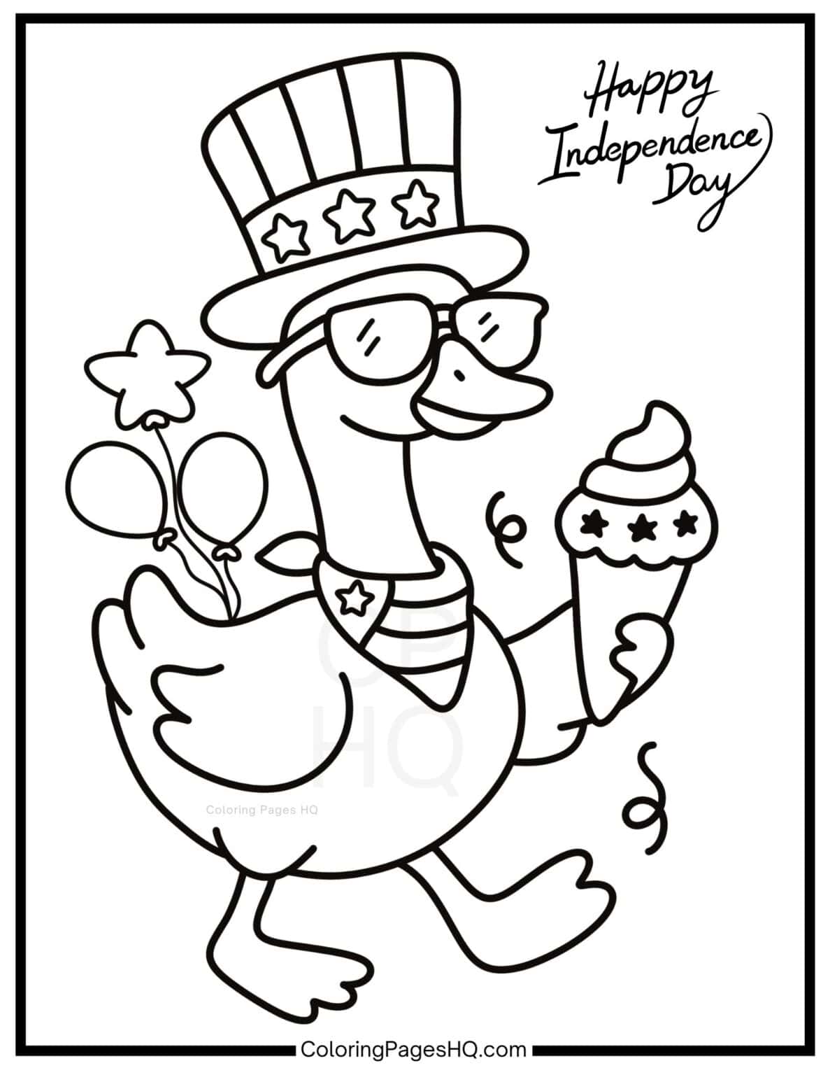 Cute Independence Day Coloring Pages (Free PDF Printables) - Coloring ...