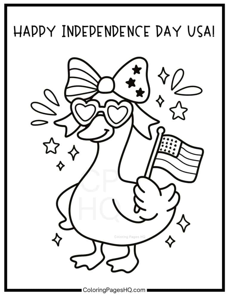 Cute Independence Day Coloring Pages (Free PDF Printables) - Coloring ...