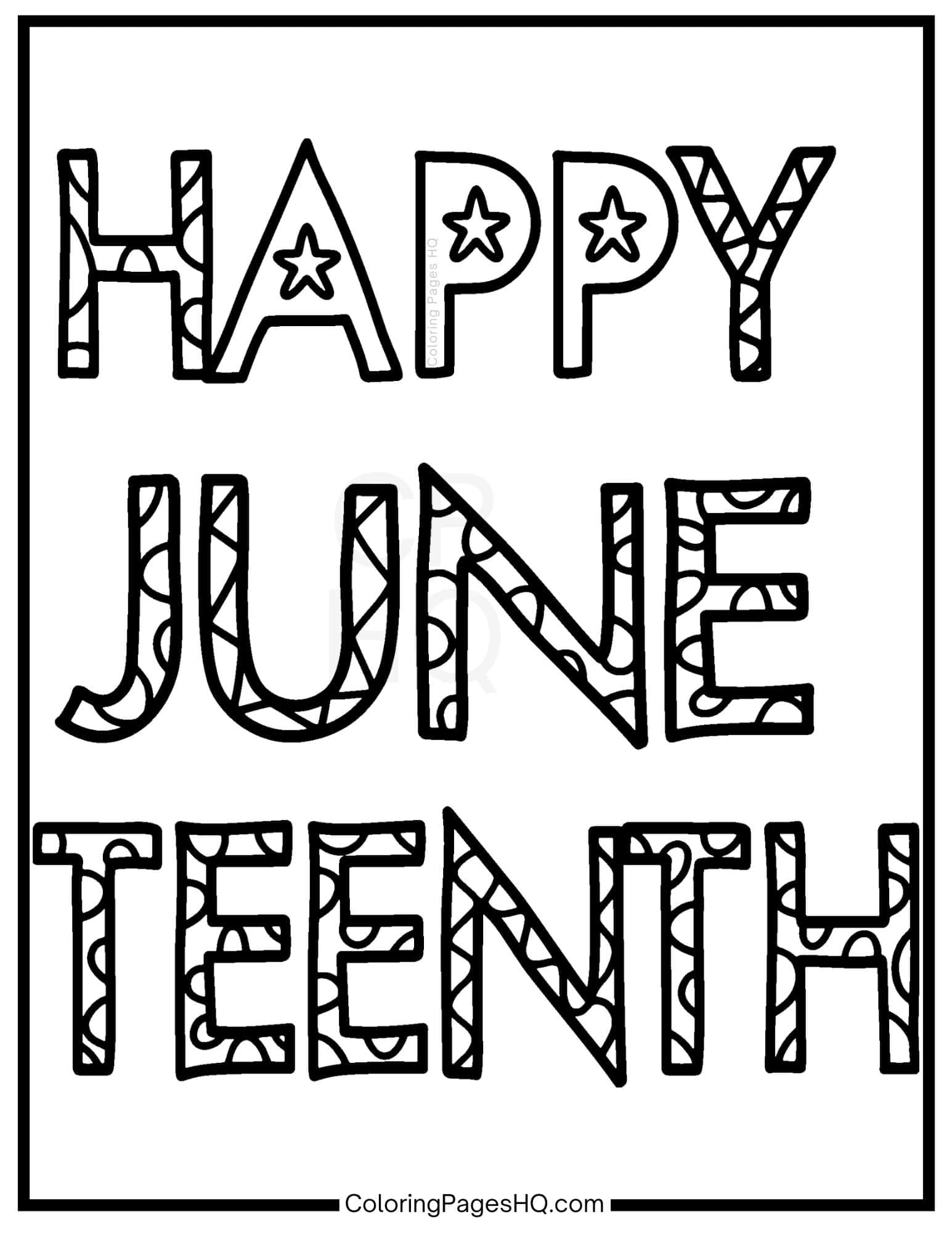 Juneteenth Coloring Pages (Free PDF Printables) - Coloring Pages HQ