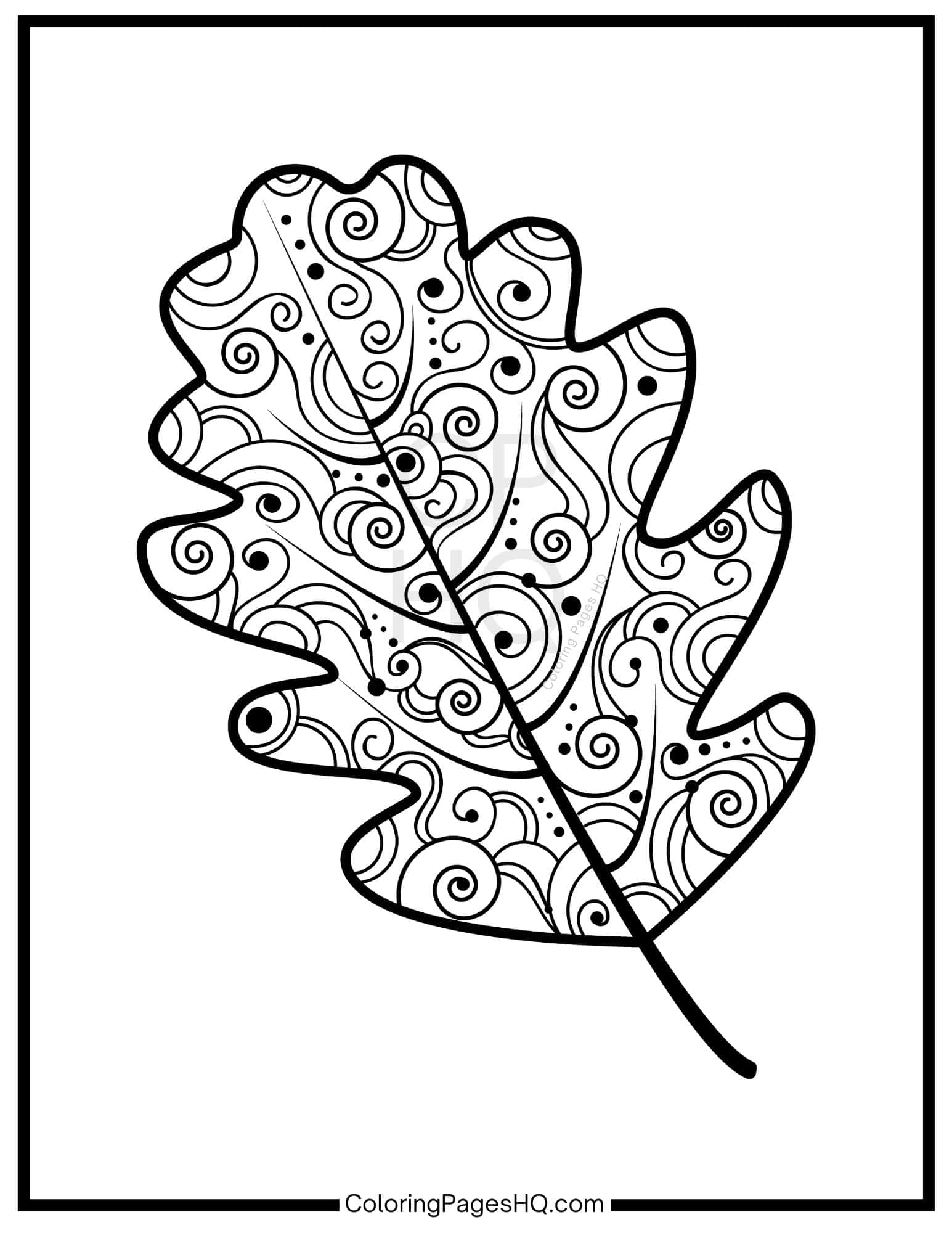 Leaf Coloring Pages (Free PDF Printables) - Coloring Pages HQ