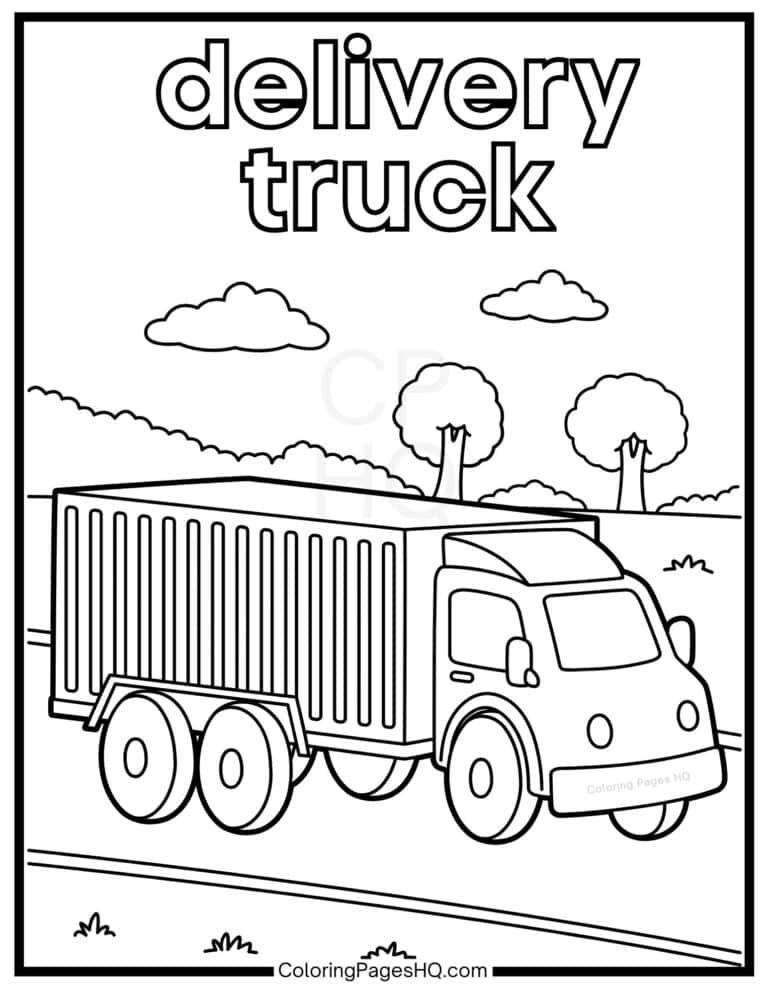 Vehicle Coloring Pages (Free PDF Printables) - Coloring Pages HQ