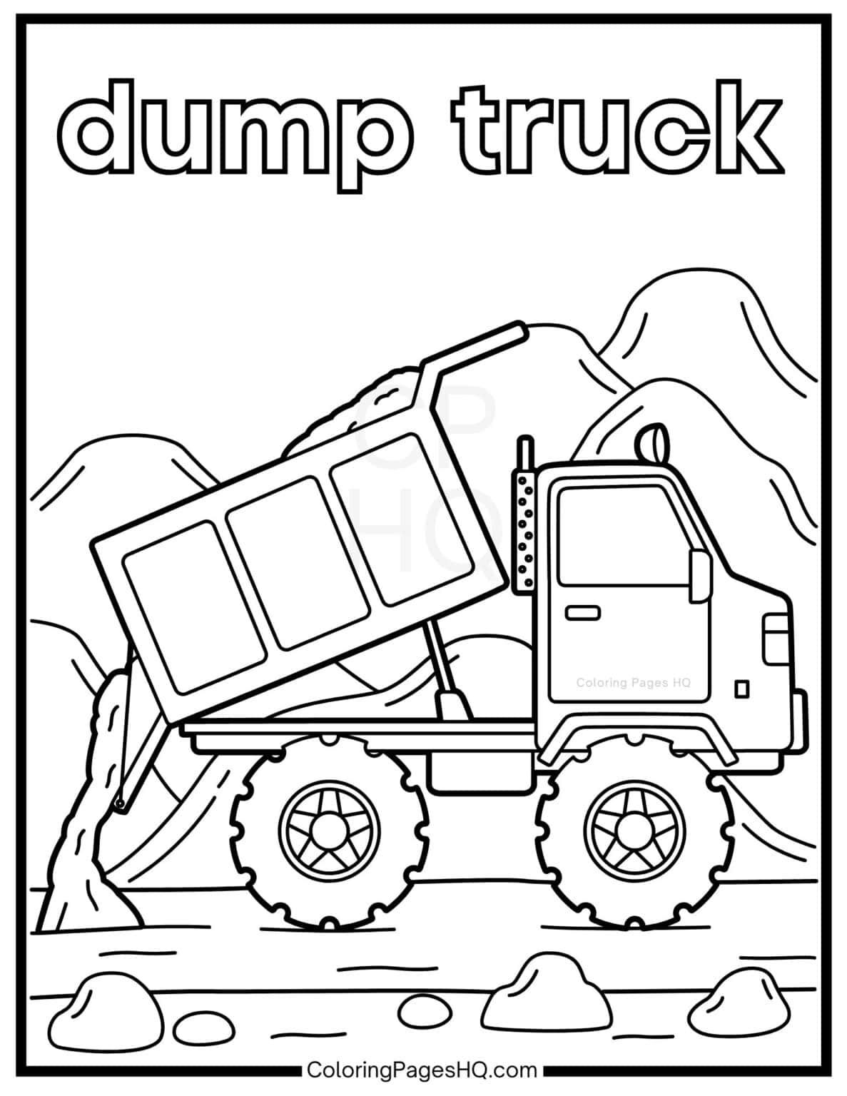 Vehicle Coloring Pages (Free PDF Printables) - Coloring Pages HQ