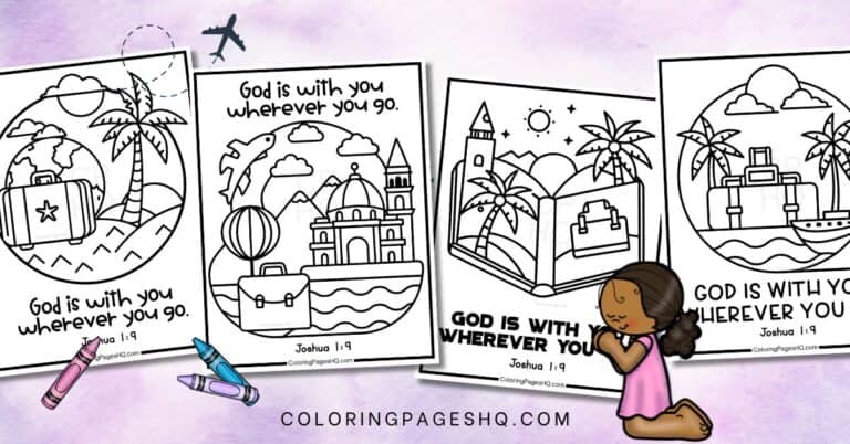 Cute God is with You Coloring Pages (Free PDF Printables) - Coloring ...
