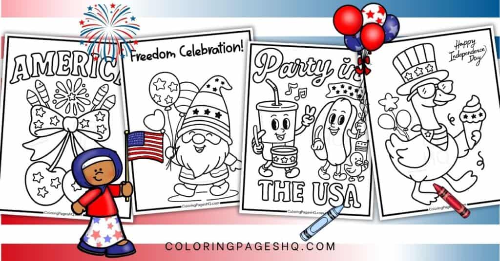 Cute Independence Day Coloring Pages (Free PDF Printables) - Coloring ...