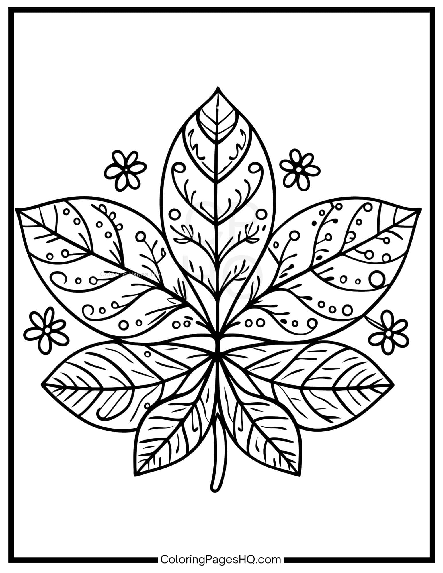 Leaf Coloring Pages (Free PDF Printables) - Coloring Pages HQ