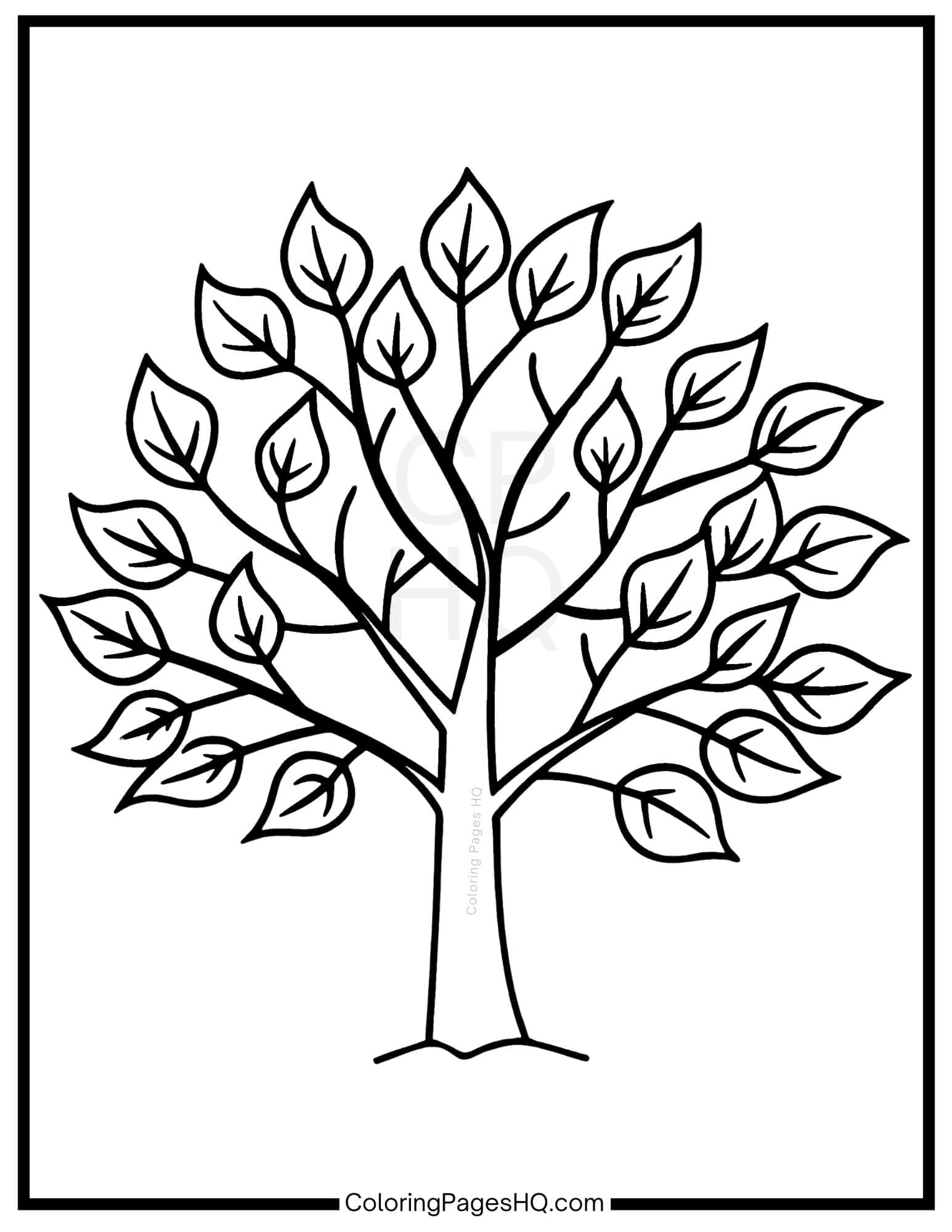 Leaf Coloring Pages (Free PDF Printables) - Coloring Pages HQ