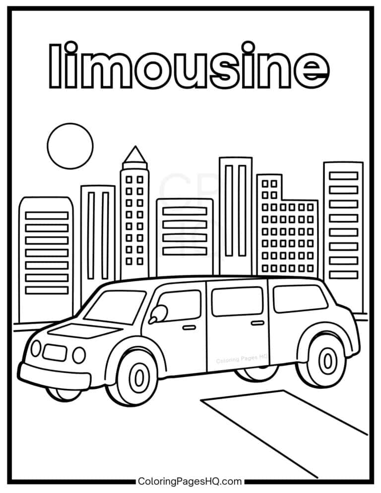Vehicle Coloring Pages (Free PDF Printables) - Coloring Pages HQ