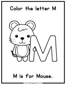 Cute Preschool Animal Alphabet Coloring Pages (Free PDF Printables ...
