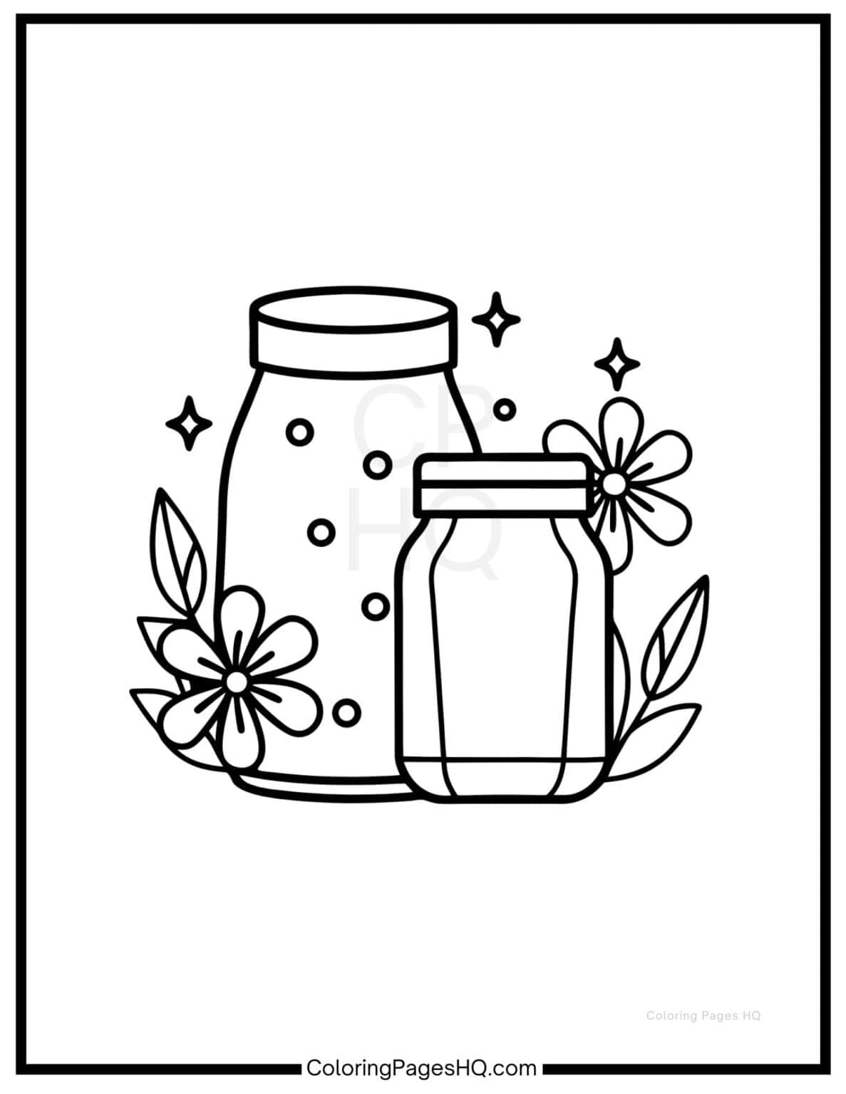 Cute Spring Jars Coloring Pages (Free PDF Printables) - Coloring Pages HQ