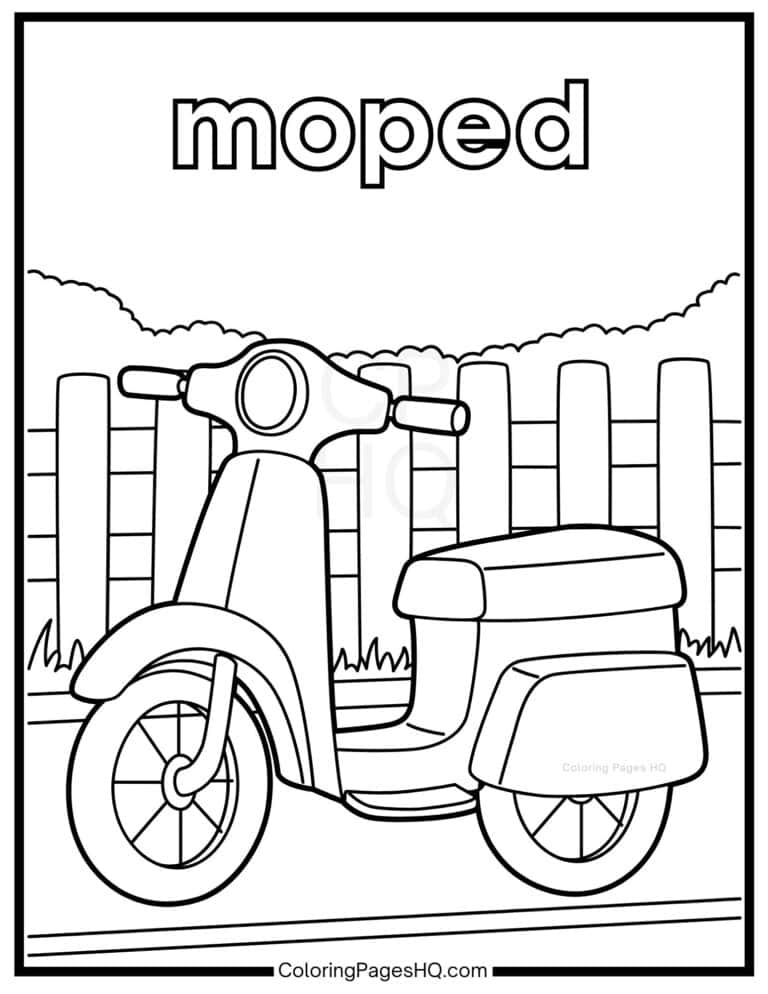 Vehicle Coloring Pages (Free PDF Printables) - Coloring Pages HQ