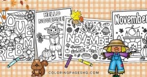 Cute November Coloring Pages (Free PDF Printables) - Coloring Pages HQ