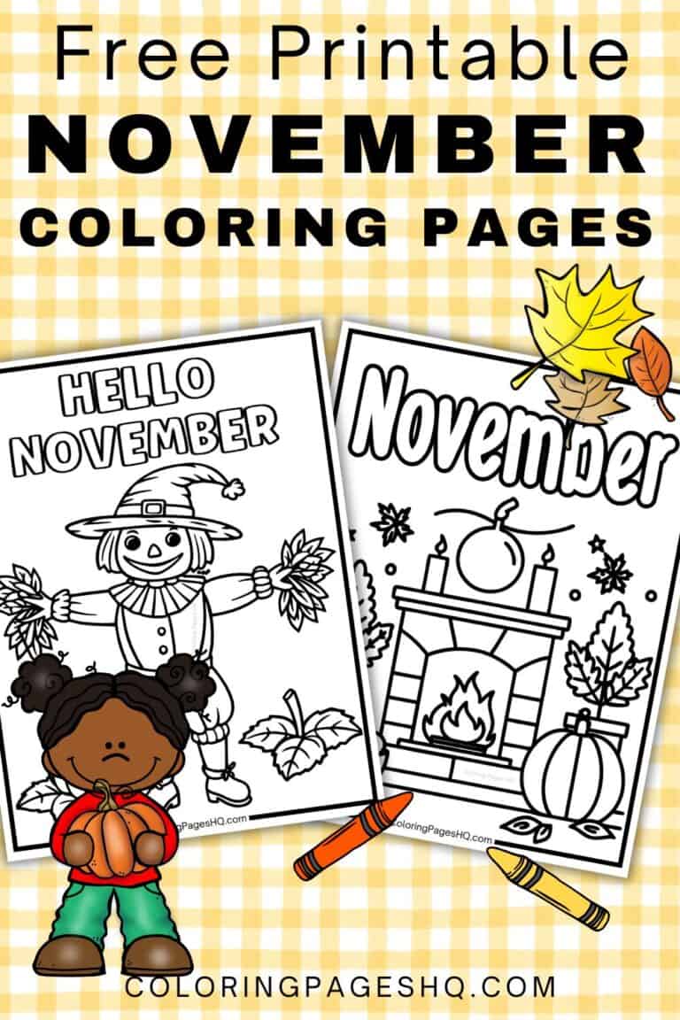 Cute November Coloring Pages (Free PDF Printables) - Coloring Pages HQ